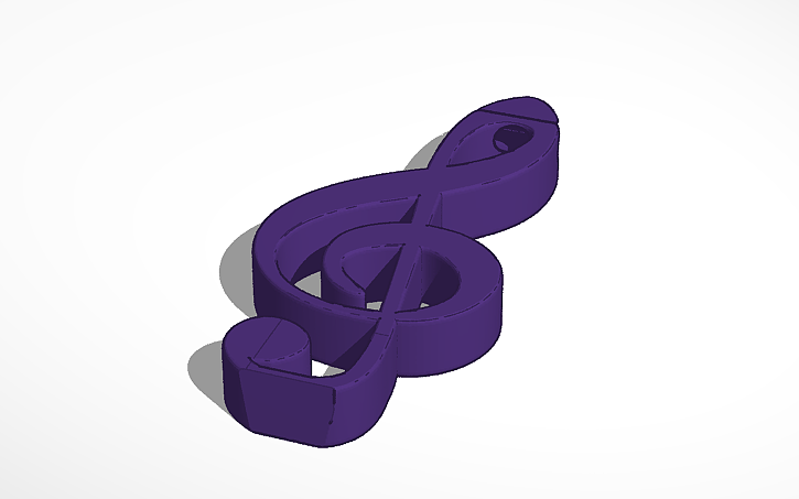 3D design clau de sol - Tinkercad