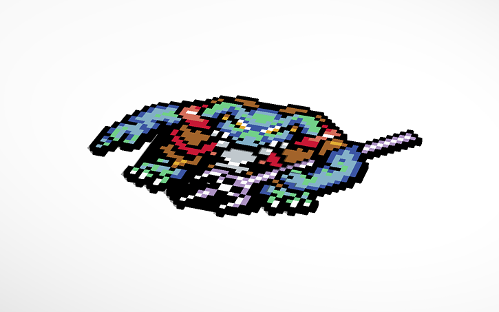 3D design Ganon #Pixel - Tinkercad