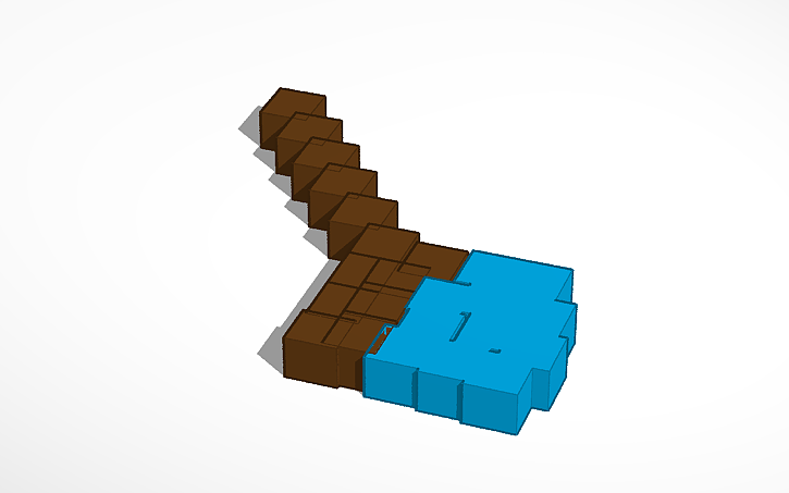 3D design Minecraft axe | Tinkercad