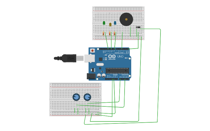 Circuit design driver drowsiness detection system - Tinkercad