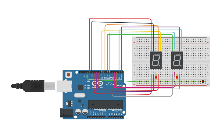Circuit design arduino con display 💻💻xd - Tinkercad