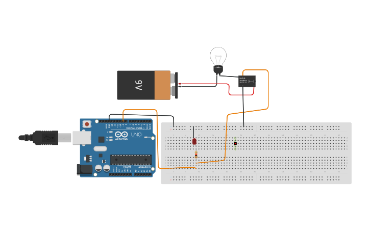 Circuit design rele basico 001 - Tinkercad
