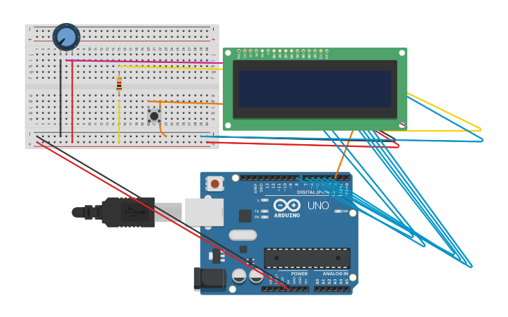 Circuit design Flappy Bird Aruduino Game - Tinkercad