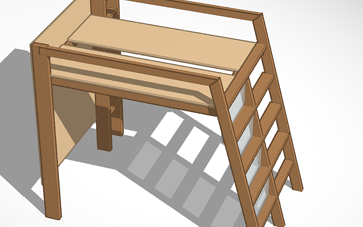 3D design Loft Bed 4 - Tinkercad