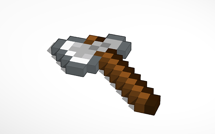 3D design Minecraft Iron Axe - Tinkercad
