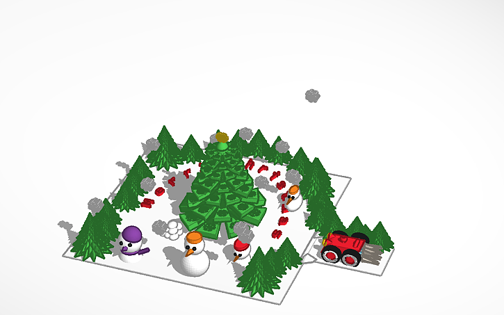 3D design Merry Chrismas - Tinkercad