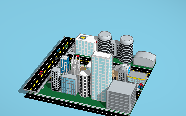 3D design Tinkercad Little Big City - Tinkercad