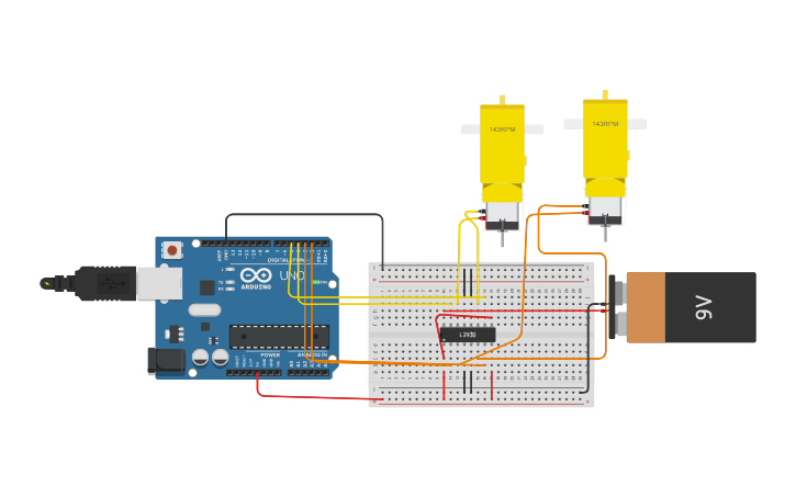Circuit design car - Tinkercad