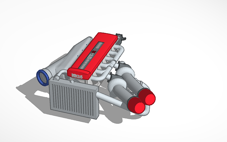 3D design RB26DETT Engine (Redo) - Tinkercad