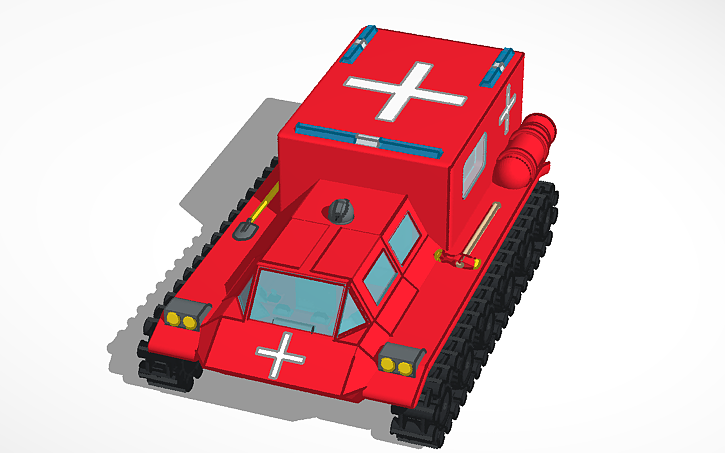 3D design amphibious rescue vehicle - Tinkercad