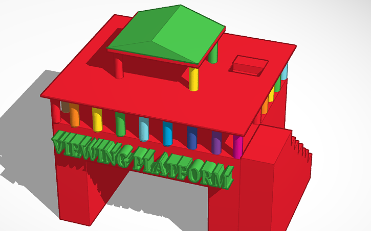 3D design Colorful Viewing platform-angelina - Tinkercad
