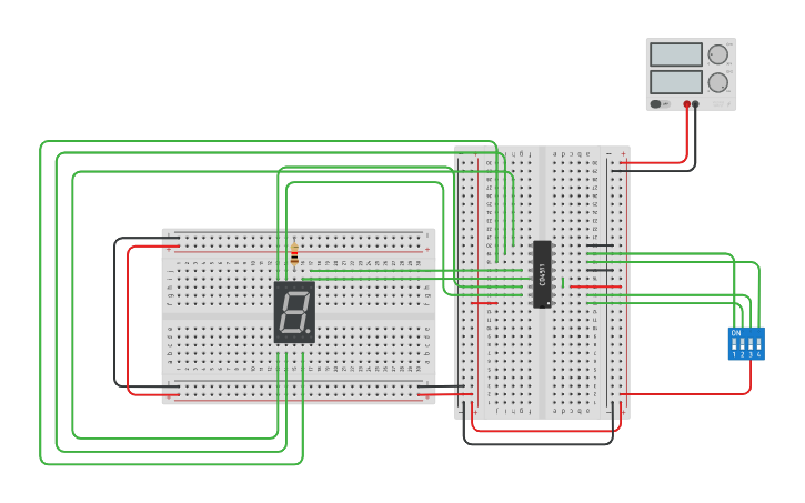 Circuit Design 7 Segment Tinkercad