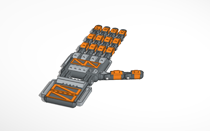 3D design Bionic Hand Prototype - Tinkercad