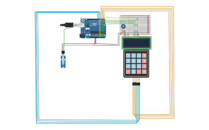 Circuit design Home security - Tinkercad
