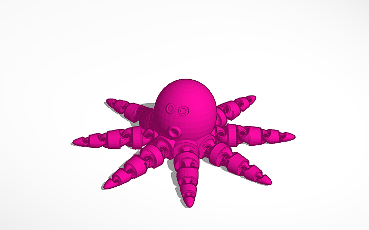 3D design flex octopus - Tinkercad