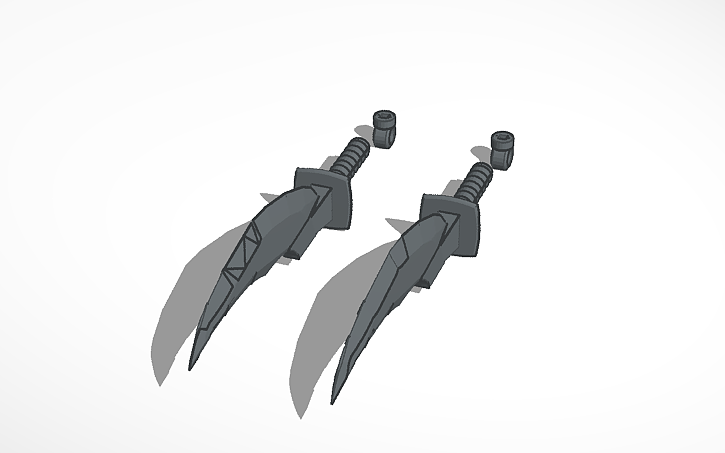 3D design Dual Cold Blades - Tinkercad