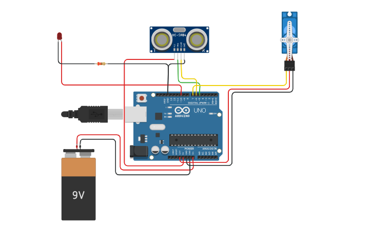 Circuit design Automatic Dog Feeder - Tinkercad