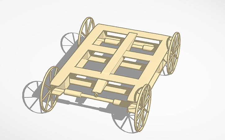 3D design Rubber band car - Tinkercad