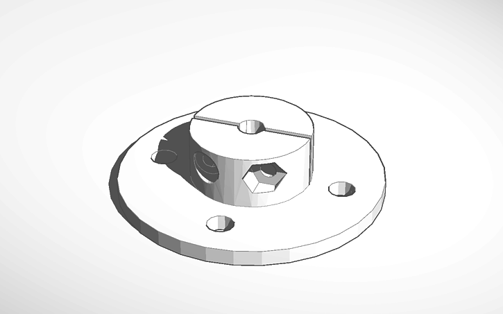 3D design round stepper mount hub | Tinkercad