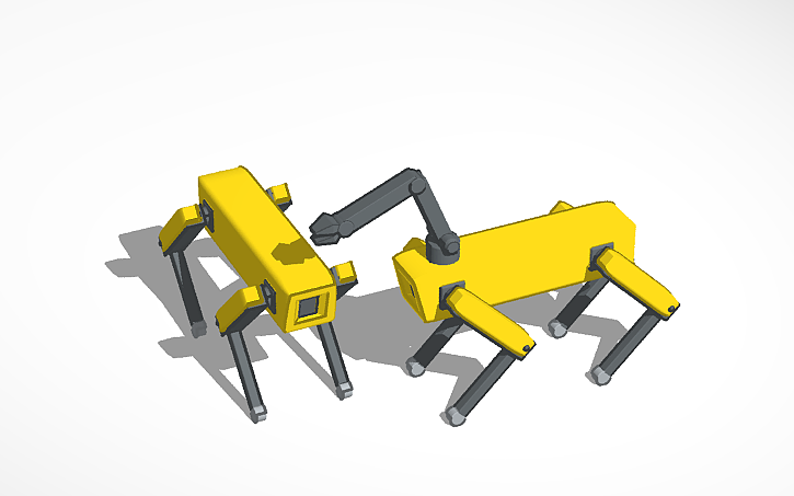 3D design ROBOT DOG SPOT - Tinkercad