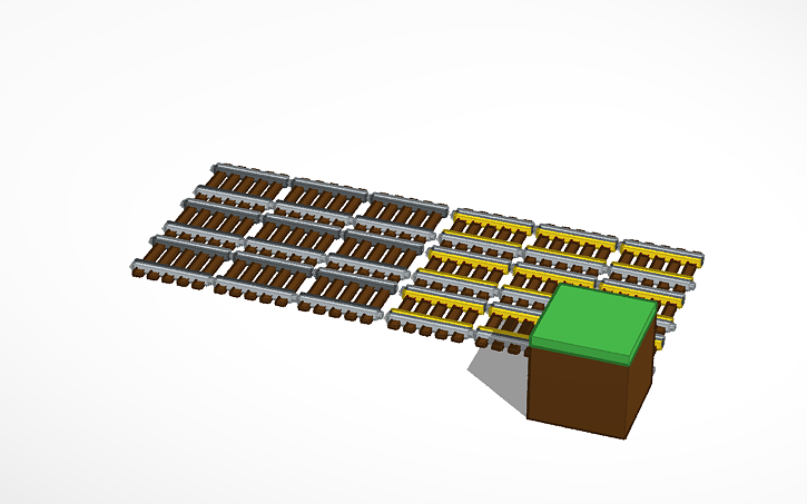 3D design [MC] Minecraft Rails - Tinkercad