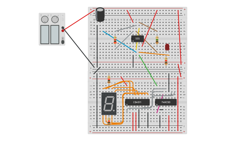 Circuit Design Automated Counter Circuit Using 555 Timer Tinkercad