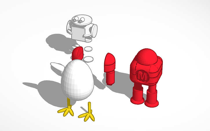 3D design Lesson: Robot result - Tinkercad