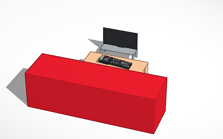 3D design TV remote control - Tinkercad