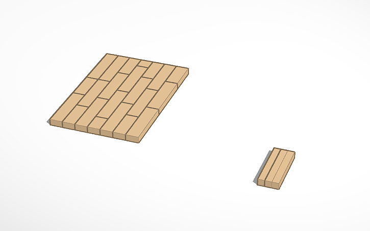3D design wood floor - Tinkercad