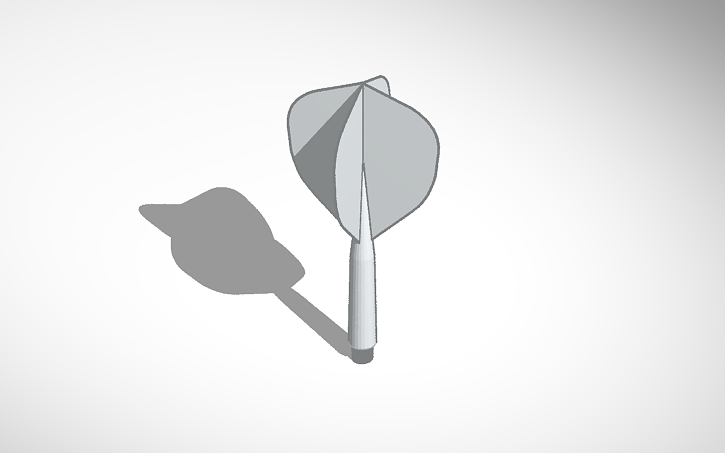 3D design Darts shaft with flight - Tinkercad