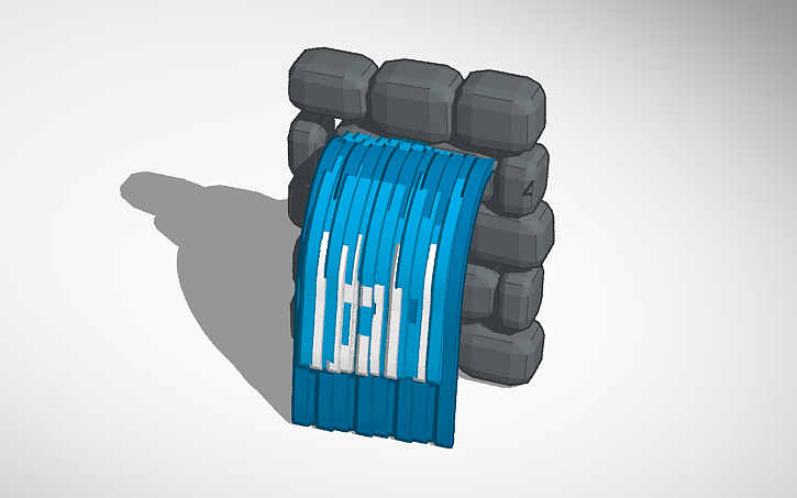 3D design waterfall - Tinkercad