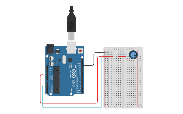 Circuit design P6 Leyendo el voltaje de un PIN analógico en Voltios ...