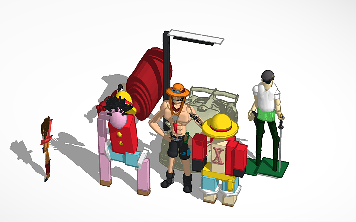 3D design One piece - Tinkercad