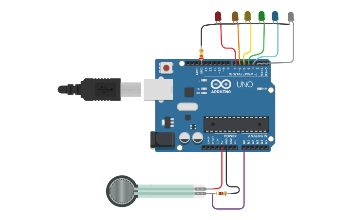 Circuit Design Copy Of Force Sensor Tinkercad