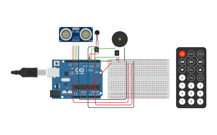 Circuit design Smart Blind Stick 17BLC1039 | Tinkercad