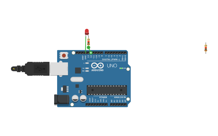 Circuit design blinking - Tinkercad