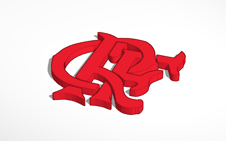 3D design simbolo do flamengo - Tinkercad