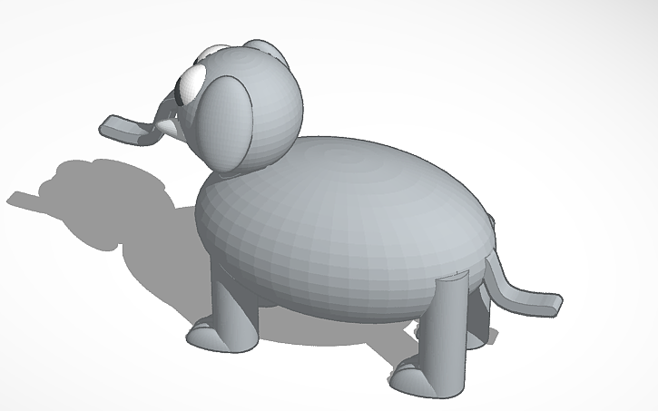 3D design Elephant - Tinkercad