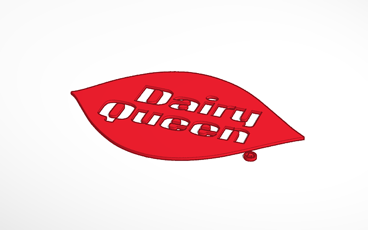 3D design Dairy Queen Logo (1960-2007) - Tinkercad