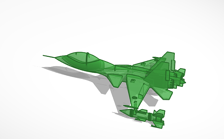 3D design stealth jet - Tinkercad