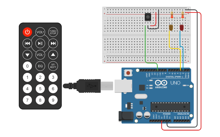 Circuit design control de led - Tinkercad Circuit design control de led - Tinkercad