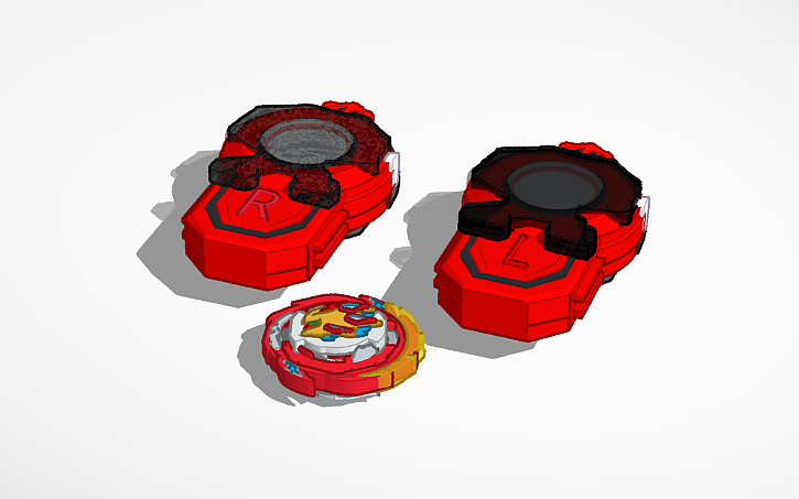 3D design launcher beyblade burst quade drive 3 - Tinkercad