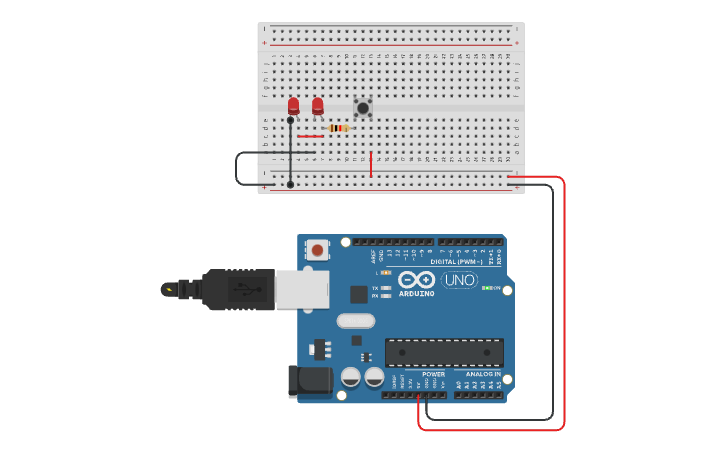 Circuit design Botón Arduino - Tinkercad