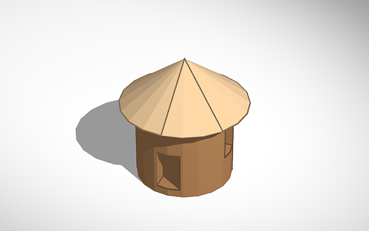 3D design Small Round Hut - Tinkercad