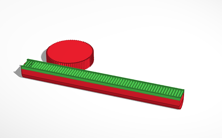3D design Copy of Rack and pinion - Tinkercad