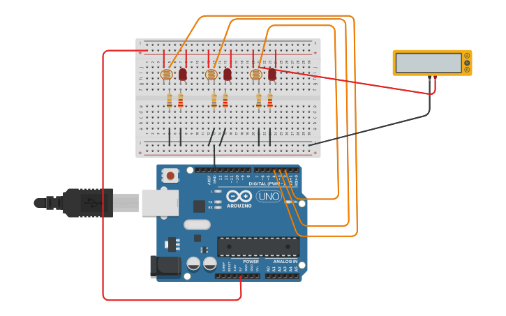 Circuit design Sesión 01 TCRT5000 - Tinkercad