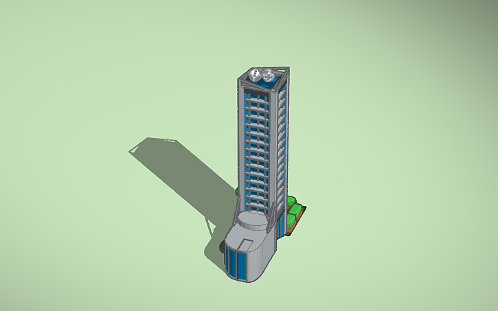 3D design Skyscraper dice tower. - Tinkercad