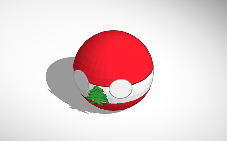 3D design Lebanon ball - Tinkercad