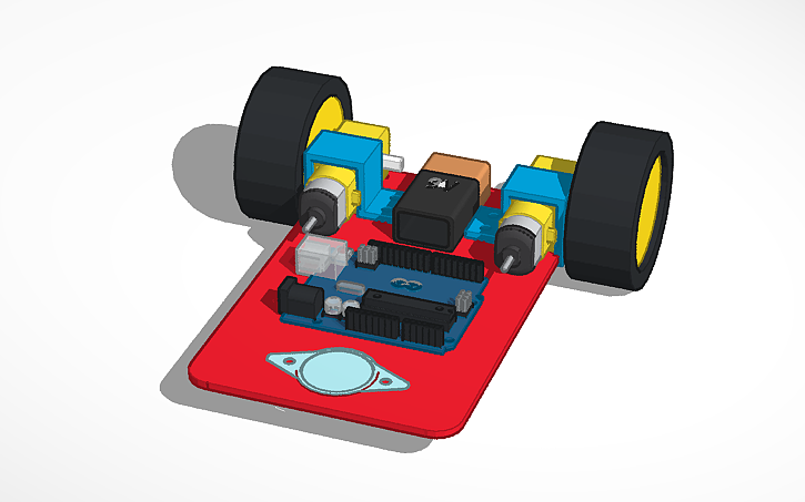 3d Design Carro Robot Tinkercad