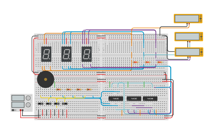 Circuit design Water Level Indicator - Tinkercad